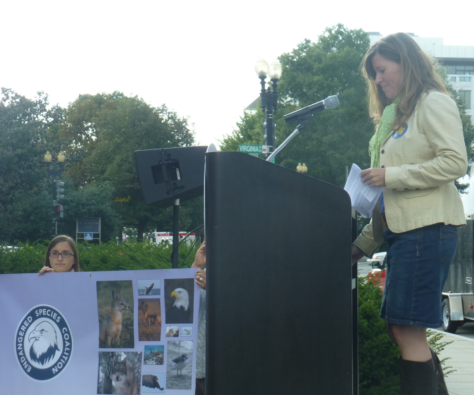 Standing for Wolves in Washington, DC - Endangered Species Coalition